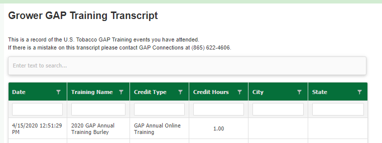 Online Training Instructions - GAP Connections